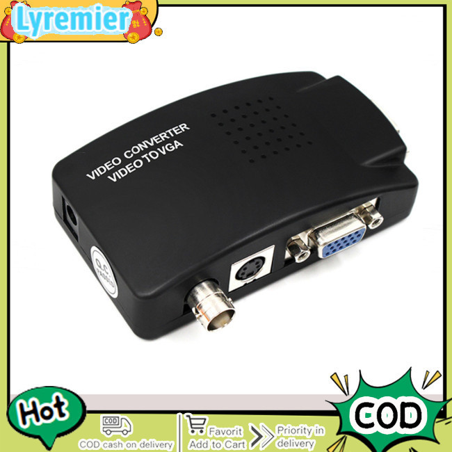 Clearance event!! BNC to VGA S-Video Converter Box Adapter Coaxial ...