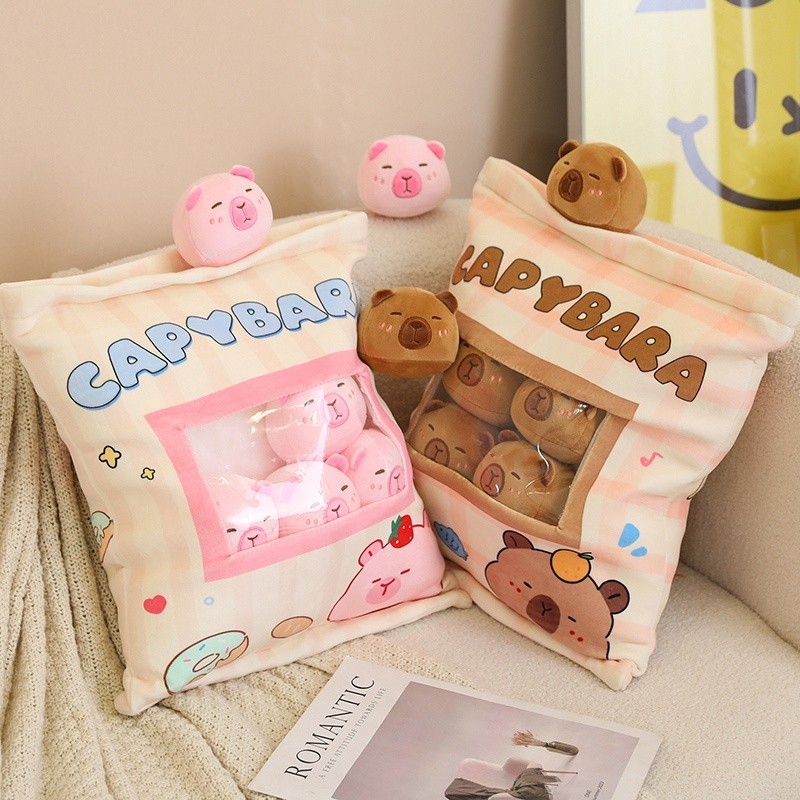 A Plushies Bag Pudding Toys Puff Balls Mini Cute Stuffed Animal ...