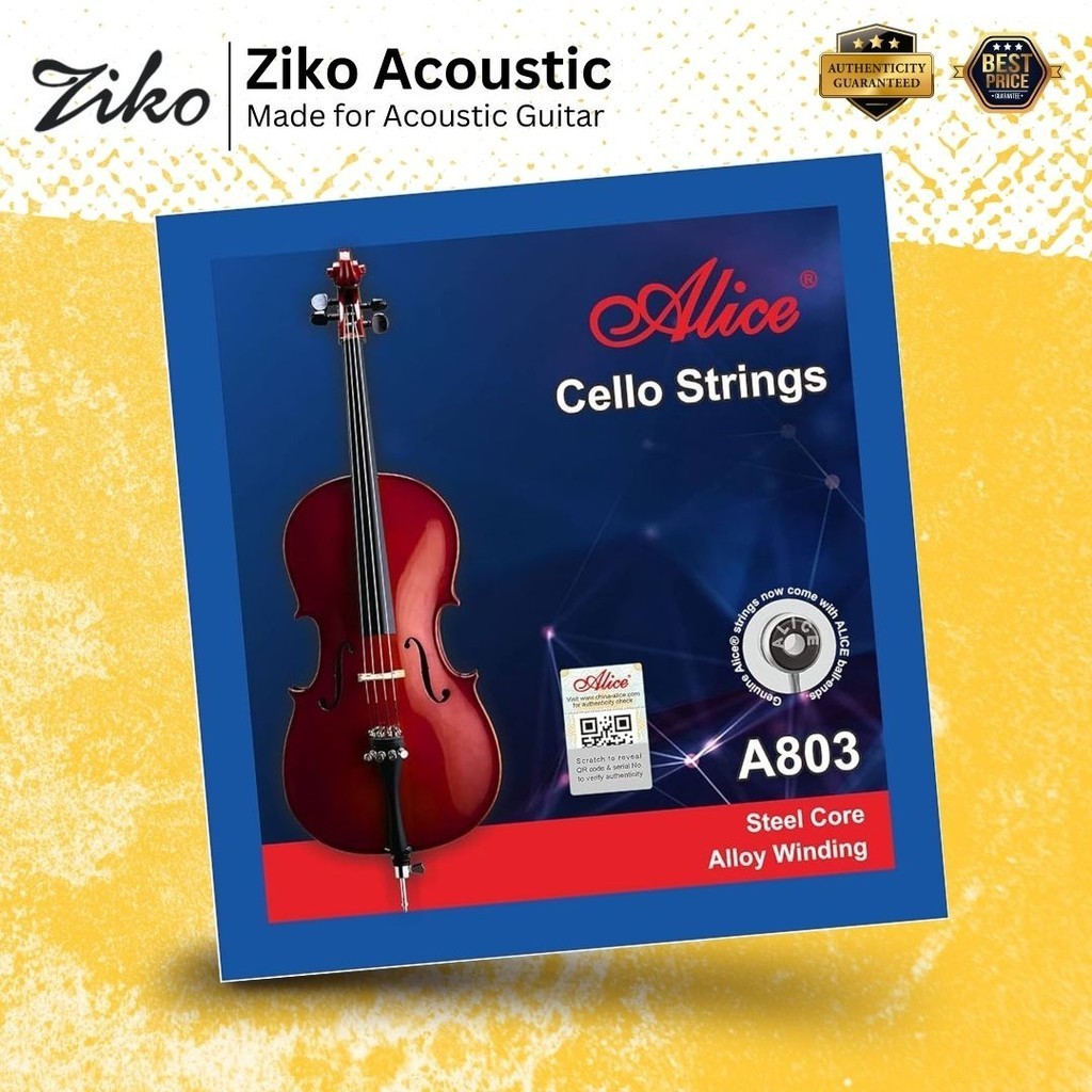 Alice Cello Strings Full Set 4 Strings ( A, D , G , C ) ( A803 / A 803 ...
