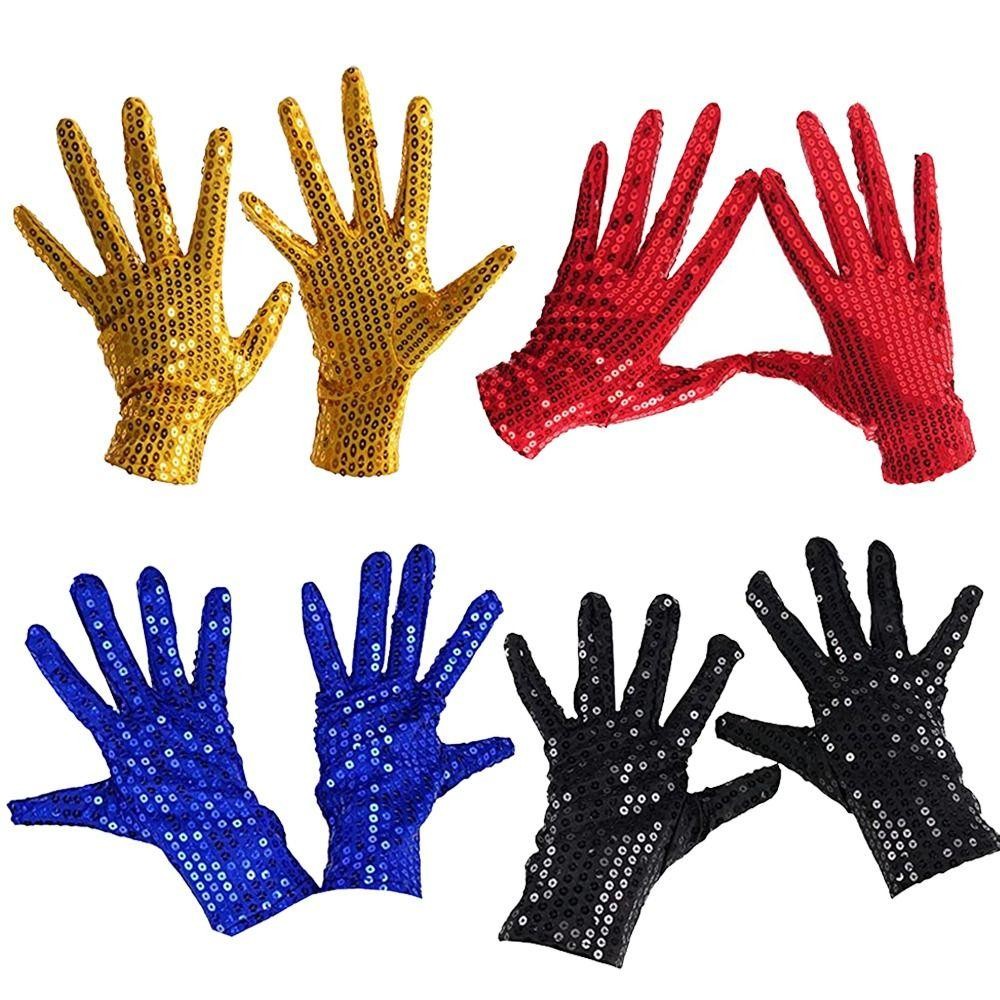 ROSEGOODS Shining Sequins Gloves Punk Disco Costume Gothic Dancing ...