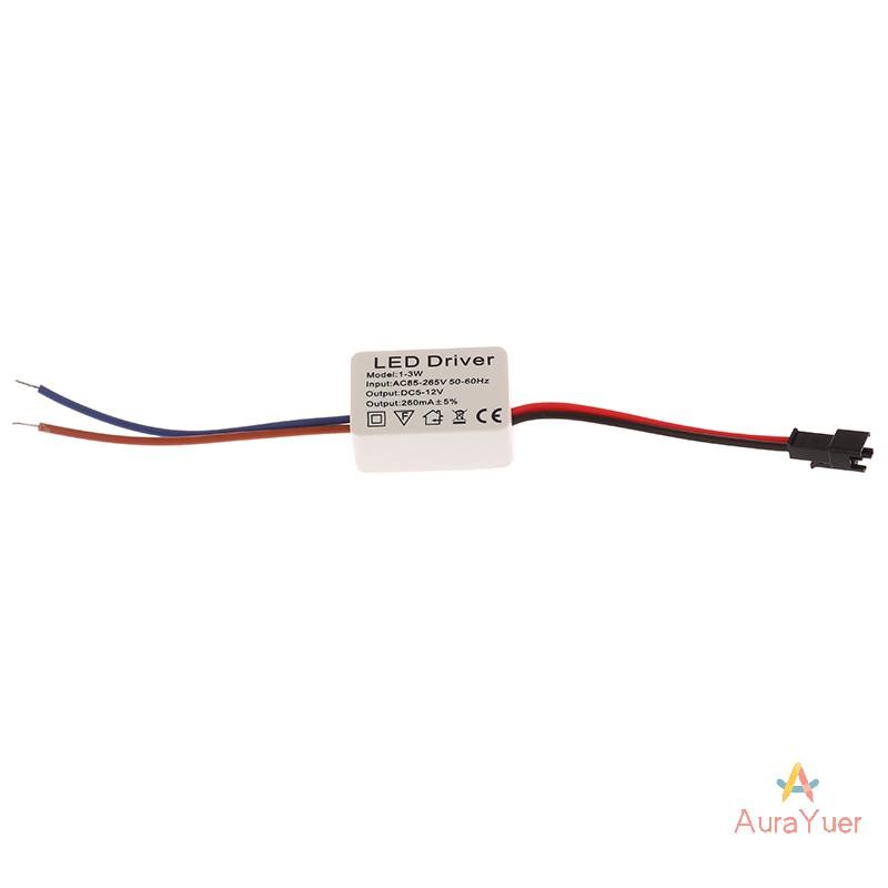 [AuraYuer] 1Pc LED Driver 260mA 1-3W LED Power Supply Adapt AC 85V-265V to DC 5-12V LED Lights ...