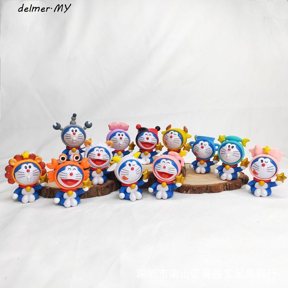 DELMER Doraemon Action Figure Children Gift Figures Toy Cartoon Model ...