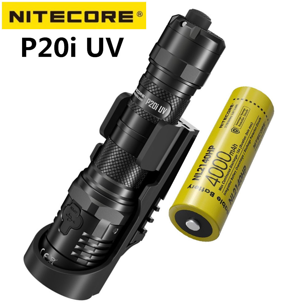 NITECORE P20i UV 1800 Lumens LED Tactical Flashlight USB-C Rechargeable ...
