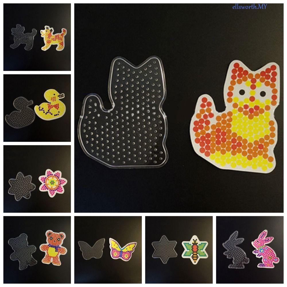 ELLSWORTH Hama Beads Pegboard, Toy Template Plastic Stencil Beads Mini Pegboard, Transparent DIY ...