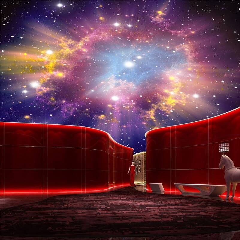 Custom wallpaper mural Star Night Sky Wall Painting Ceiling Smallpox ...