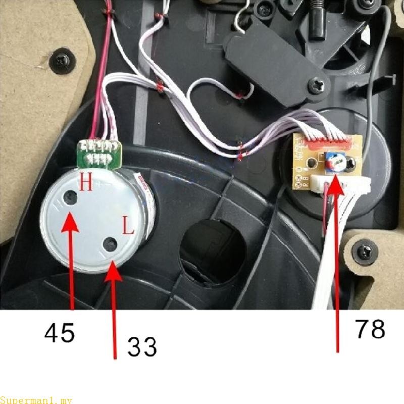 Best for DC 9-12V 3-Speed 33 45 78 RPM Metal Turntables Motor 25 mm ...