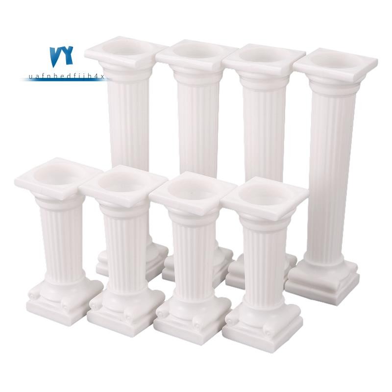 8Pcs/Set White Small+Large Plastic Cake Pillars,Wedding Cake Pillars ...