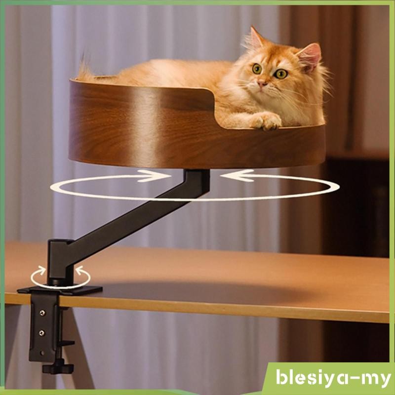 [BlesiyaMY] Cat Desk Bed Desktop Cat Perch with Mat Mounted Desktop Cat ...