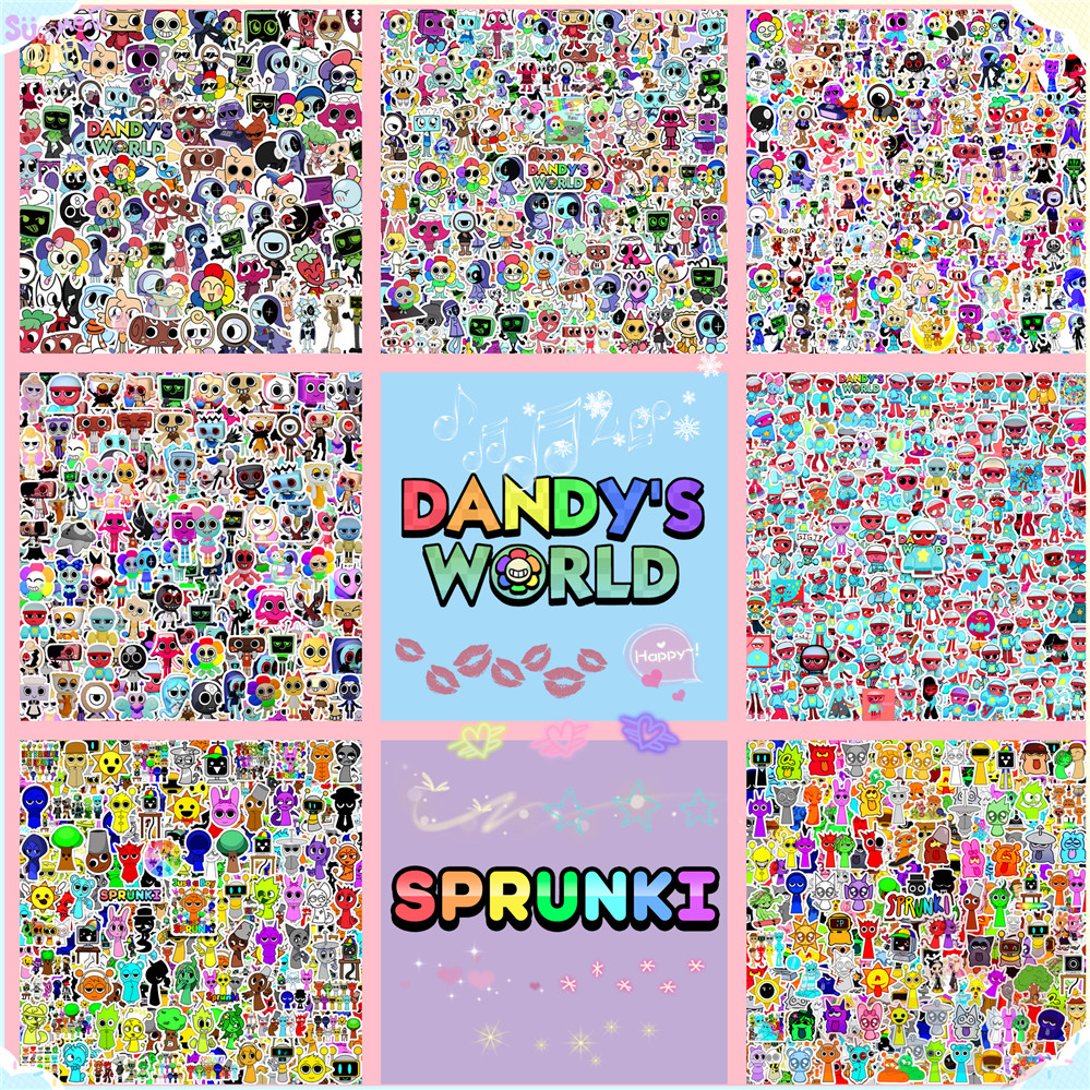 100PCS/110PCS Dandy's World / Sprunki Incredibox Stickers Fashion DIY ...