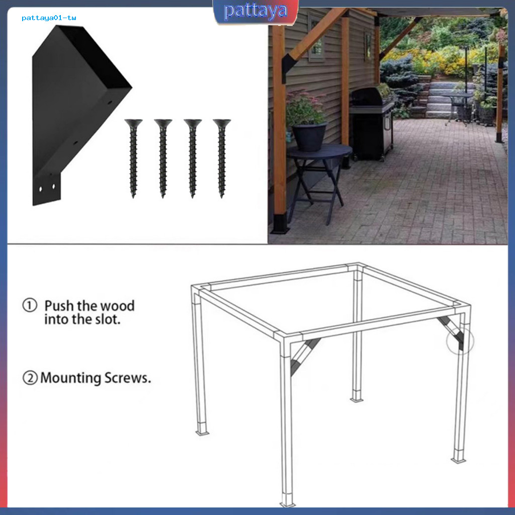 PA| Stainless Steel Pergola Bracket Wooden Post Connector Bracket ...