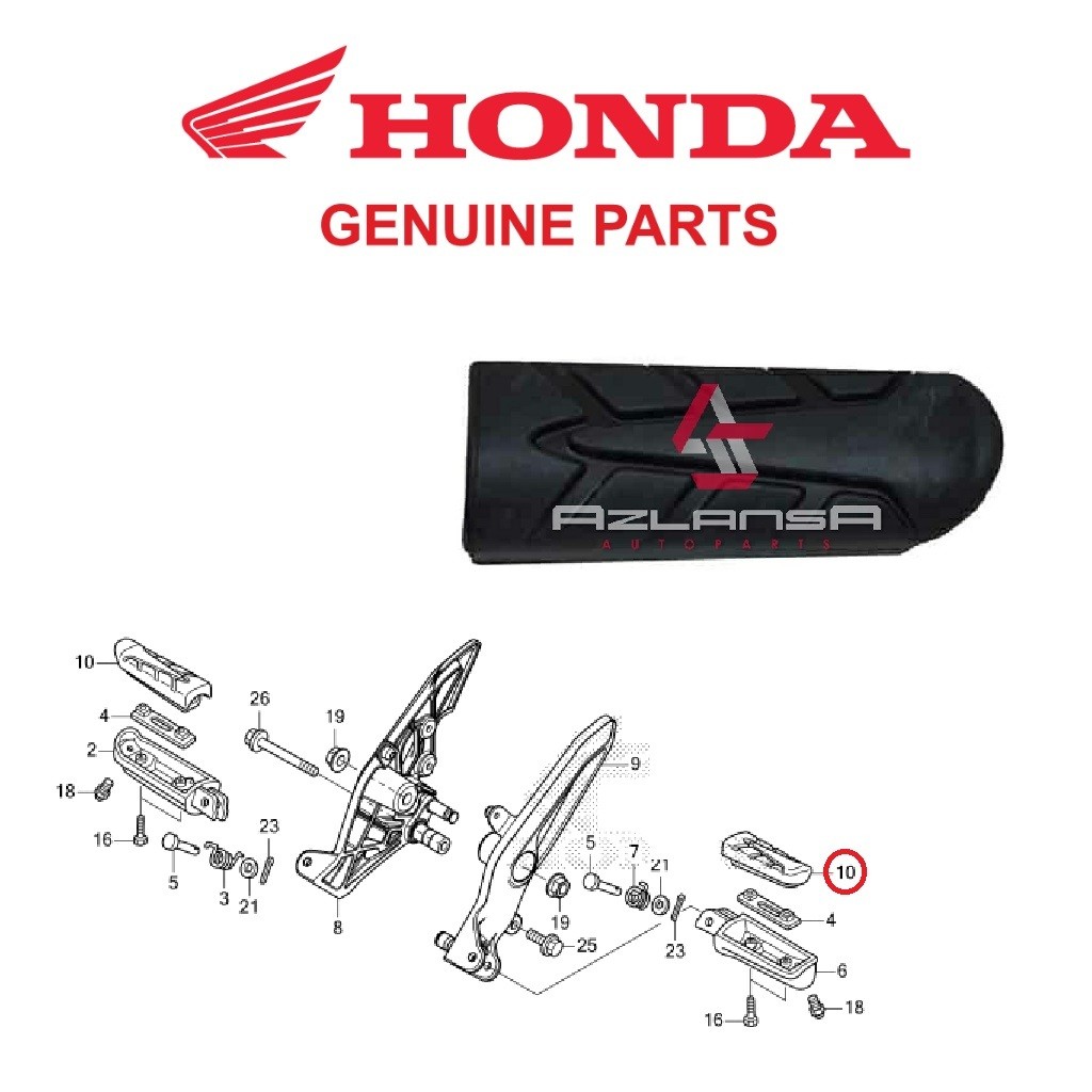 Rubber Main Step ( 50661-KYJ-900 ) RS-X V1 V2 💯 Honda Original | Shopee ...