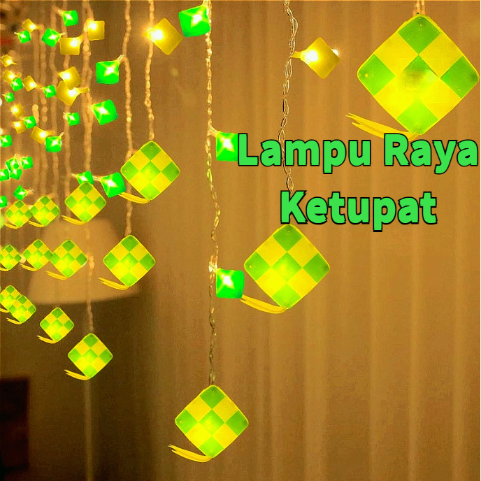 【Spot delivery】Lampu raya 2025 LED Hari Raya Lights 2.5M 56LED Curtain ...