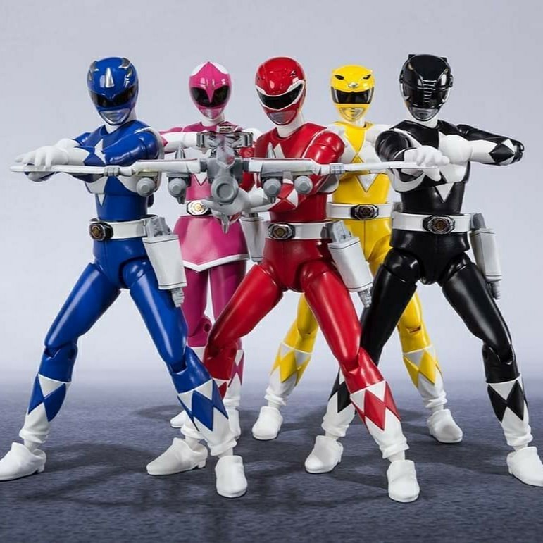 BANDAI Shodo MIGHTY MORPHIN POWER RANGERS MMPR ZYURANGER SHO-DO SET 6 ...