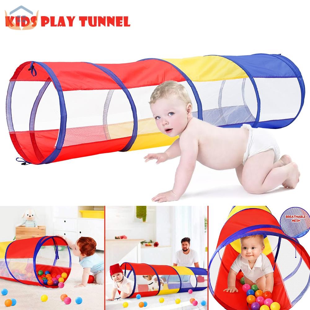 Kids Play Tunnel 180CM Kid Crawling Tunnel Crawl Through Play Tunnel ...
