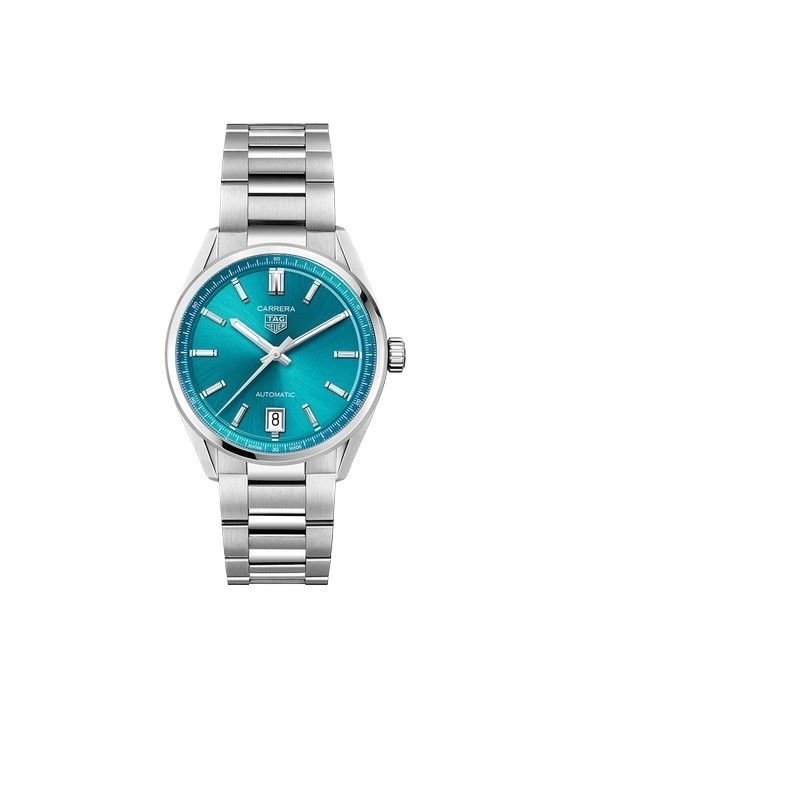 Tag Heuer Calendar Type Blue Dial Back Transparent Luminous Mechanical ...