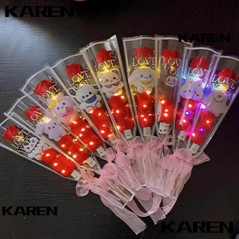 KAREN1 Kuromi Twist Stick, Cartoon Rose DIY Twist Stick, Plush Finished ...