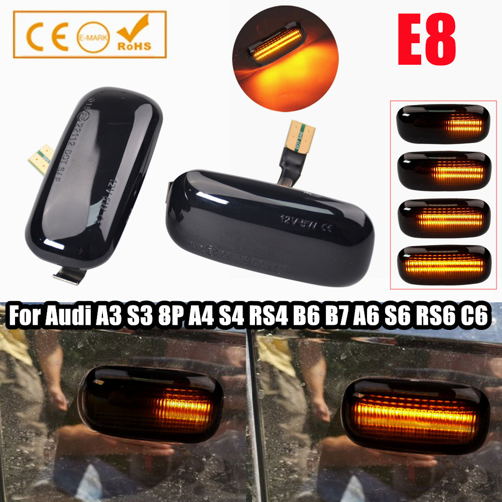 New Flowing Water Blinker LED Dynamic Turn Signal Light For Audi A3 S3 ...