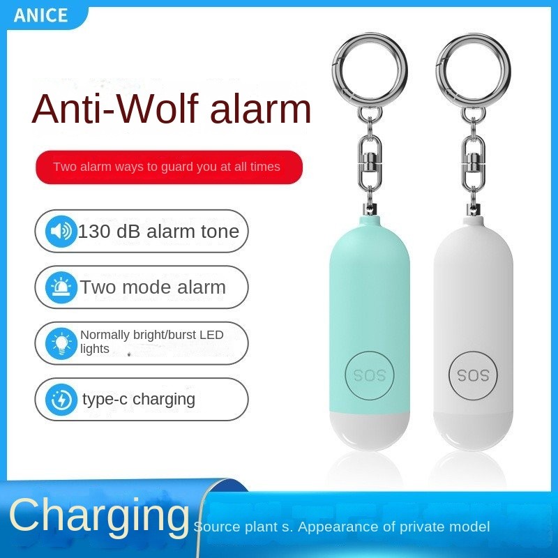 New Self-Defense Alarm Rechargeable Personal Alarm Female Child Dual ...