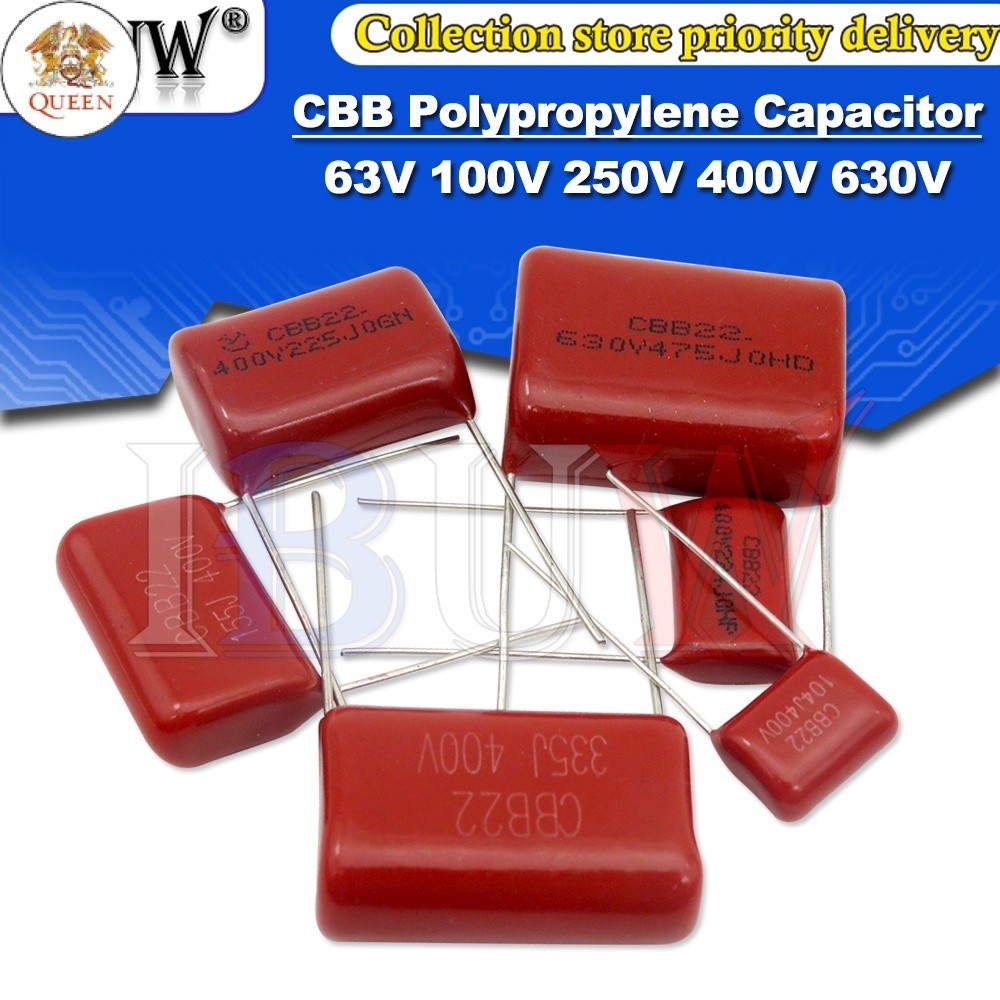 QC 10PCS 100V 250V 400V 450V CBB Polypropylene film capacitor 100PF ...