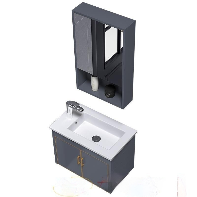 Wall-Mounted Wash Basin Cabinet Aluminum Bathroom Vanity Cabinet ...