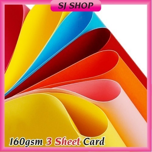 A3 160gsm 3 Sheet Card 100pcs | Lucky Star | Colour Card | Color Card ...