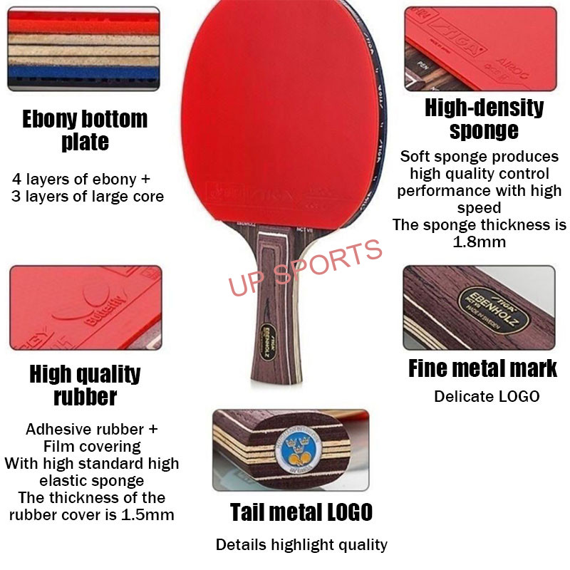 【In Stock】Stiga Table Tennis Racket Nano-carbon King 9.8 Ebony 7 ...