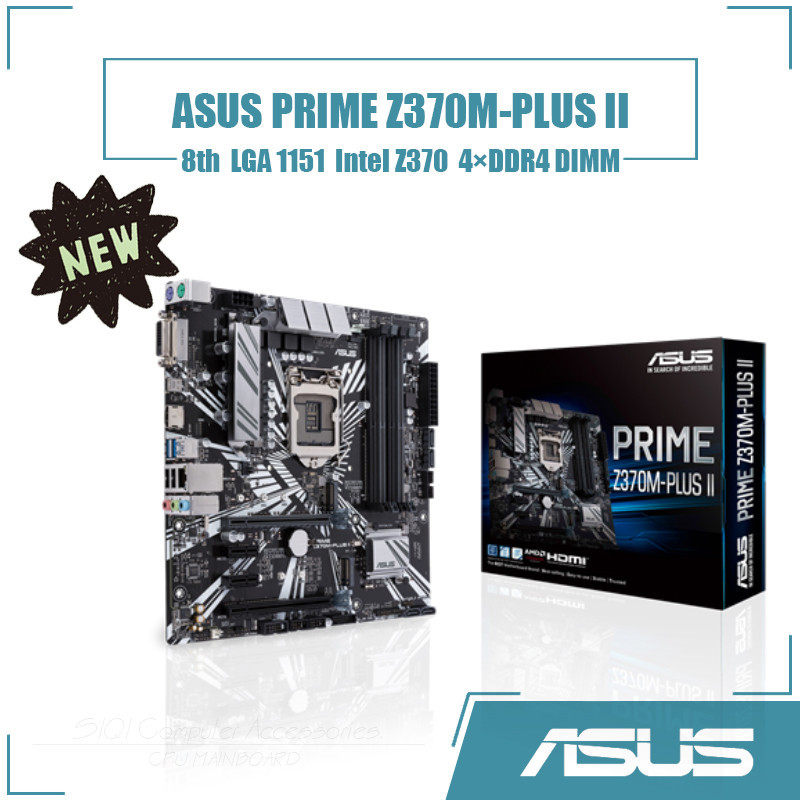 ASUS PRIME Z370M-PLUS II Motherboard LGA 1151 4xDDR4 DIMM Using Intel ...