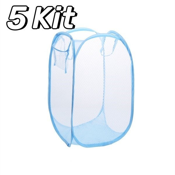5 Kit Home Housekeeping Up Washing Clothes Bin Bag Clothes Multi Colors ...
