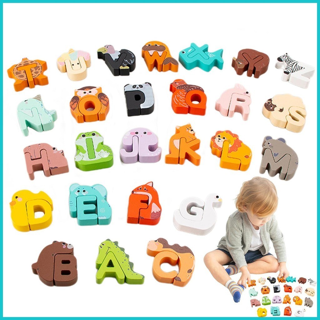 Kids Alphabet Puzzle Alphabet Animal Matching Puzzles Educational ...