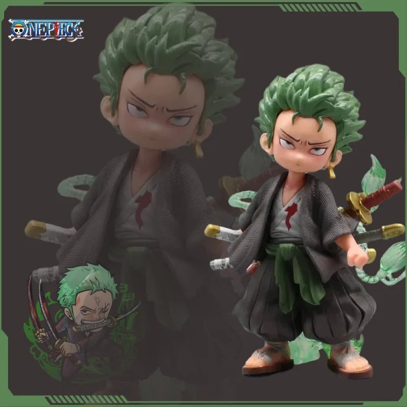 15cm Q Version Roronoa Zoro Figures Manga One Piece Anime Figure Zoro ...