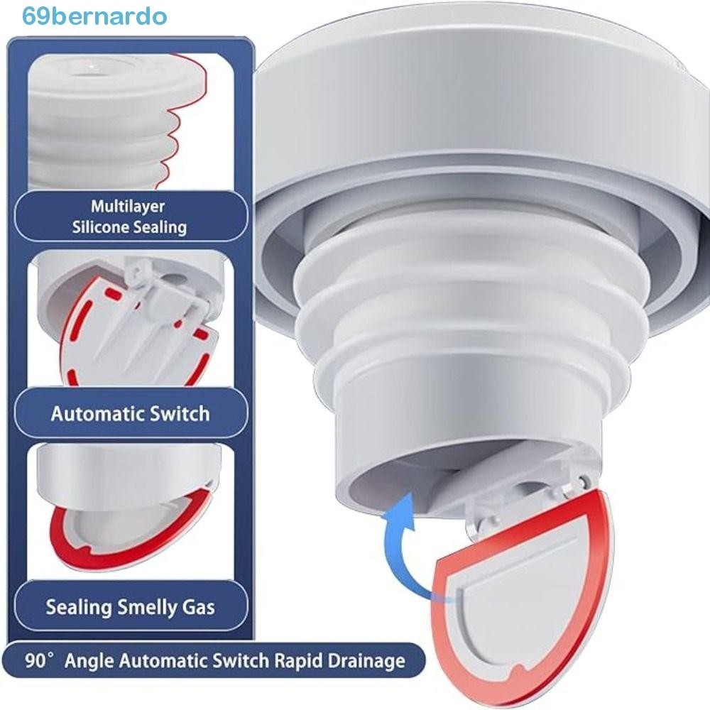 BERNARDO Sewer Pipe Seal Ring, Thickening Seal Sink Rubber Drain Guard ...