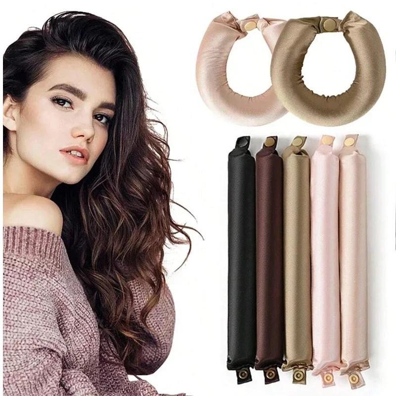 Heatless Hair Curlers Satin Curling Rod Headband No Heat Silk Curls ...