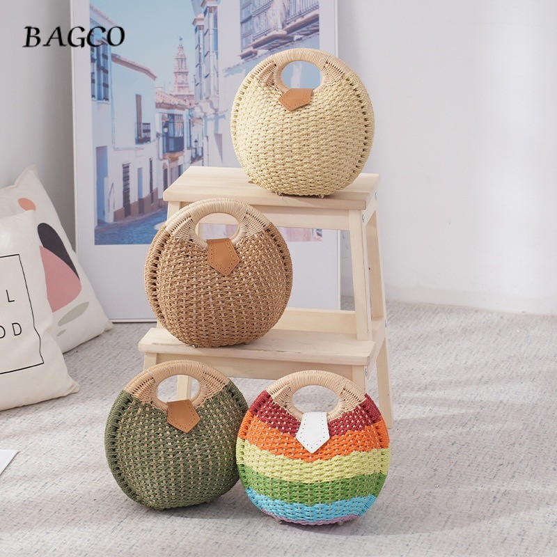 Straw Bag Rattan Handbag Women Small Square Bag Small Handbag Shell Bag ...