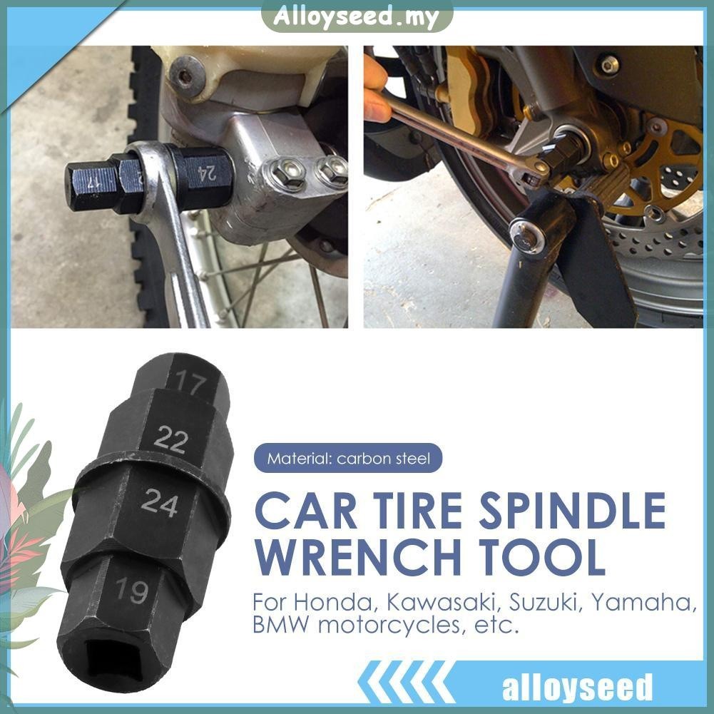 SHIV Motorcycle front axle spindle hex Allen key socket 17mm 19mm 22mm ...