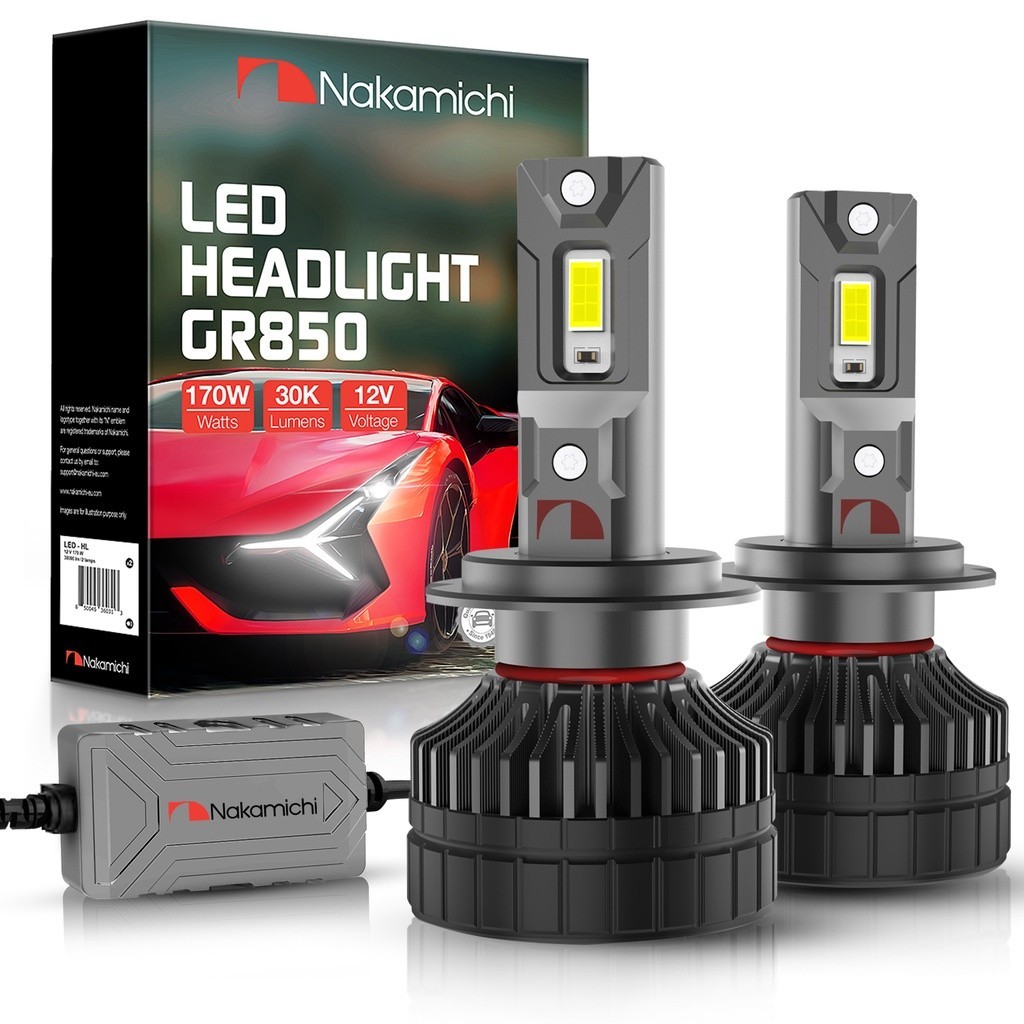 Nakamichi Car LED Headlight/Foglight 170W 30000LM H1 H4 H7 H8/H11 9005 ...