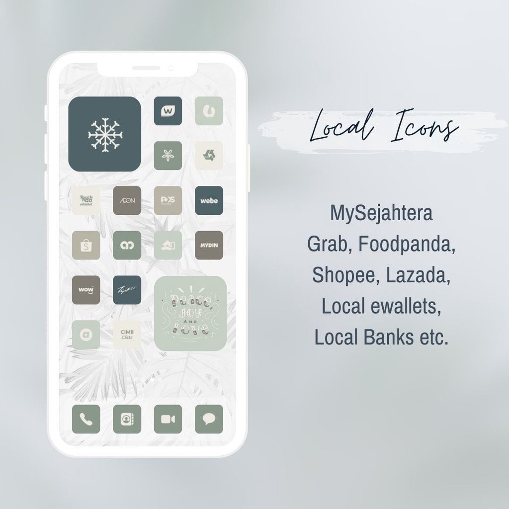 Calm Snowfall Icons | 850+ iOS Icons Pack | iPhone iPad Themes Home ...