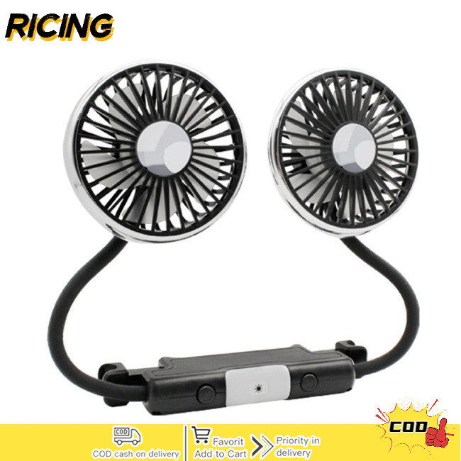 RAM Car Backseat Cooling Fans USB Powered 3 Speeds And 360 Degree ...