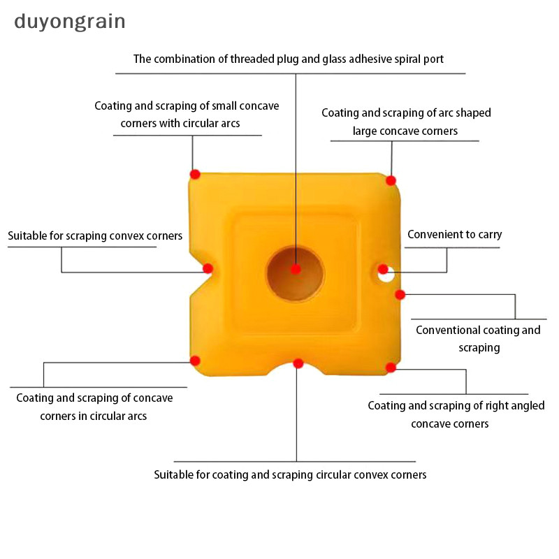 (duyongrain) 4Pcs Plastic Sealant Tool Spreader Finisher Kit Caulk Tile ...