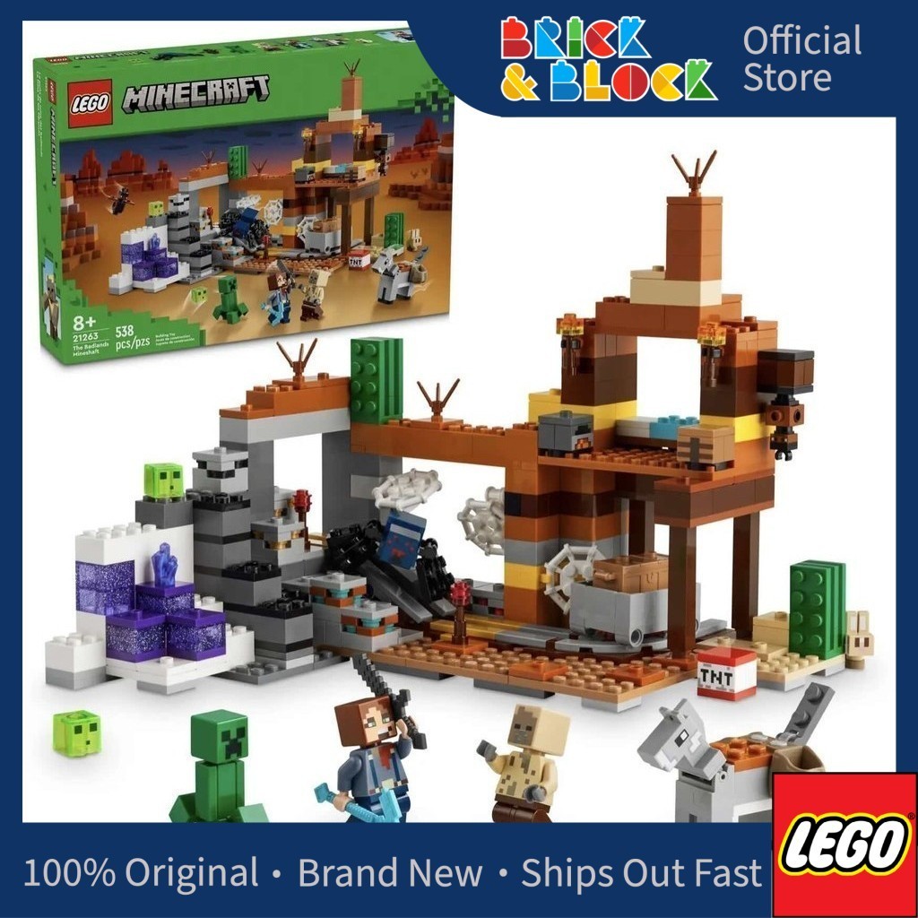LEGO 21263 The Badlands Mineshaft | LEGO Minecraft | Lombong Terbiar ...
