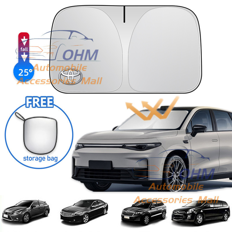 Toyota New Style Car Sunshade Foldable Front Sunscreen Windscreen Car ...