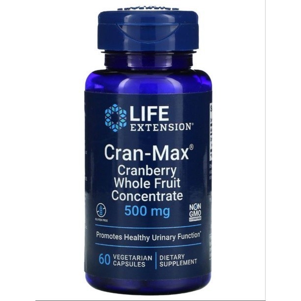 Life Extension, Cran-Max, Cranberry Whole Fruit Concentrate, 500 mg, 60 ...