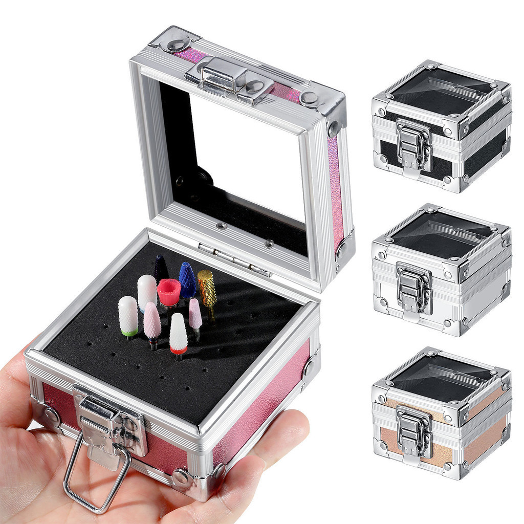 25-hole nail grinding head storage box / Portable grinding head socket ...