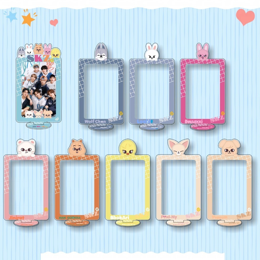Stray kids Acrylic Standing Sign skzoo Cartoon Stop Sign Photocard ...