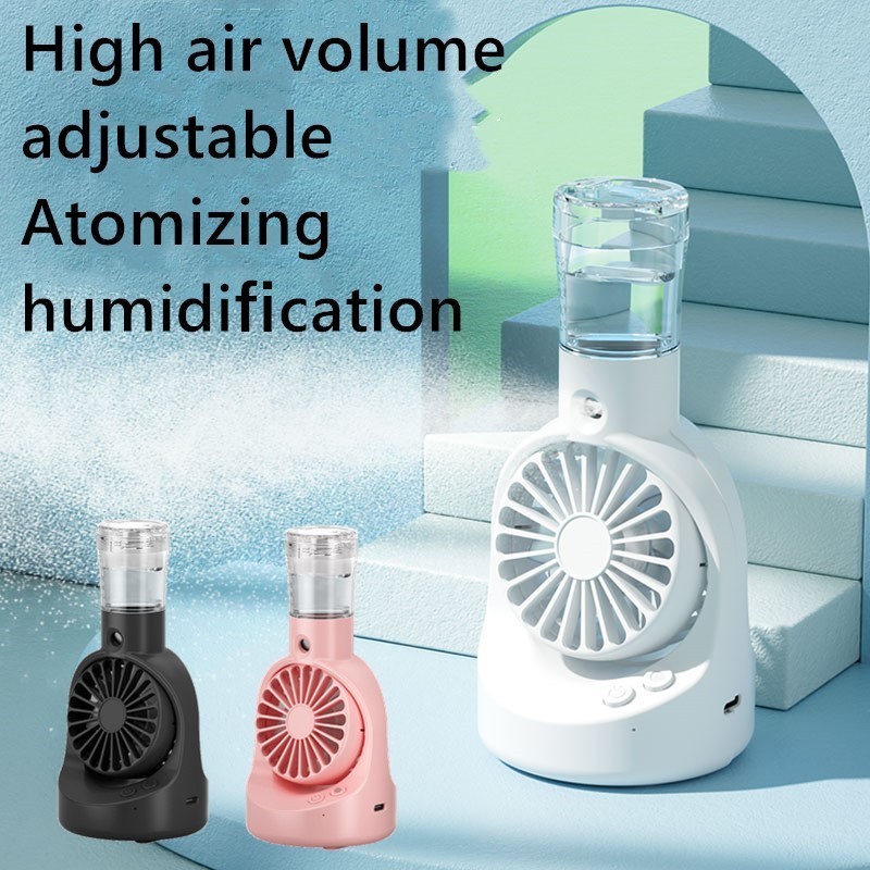 2024 New Mini Nano Spray Fan, Humidifier USB Rechargeable Fan Cute Mini ...