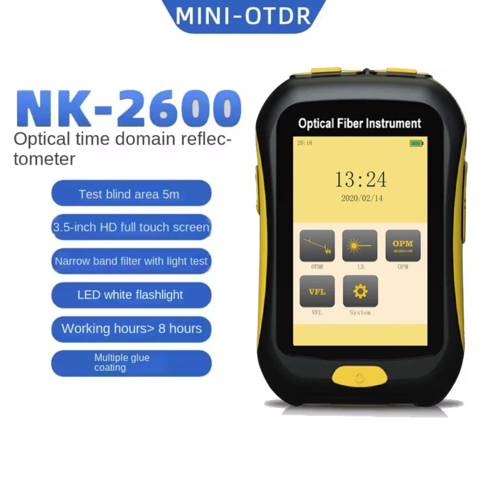 NOVKER FTTH Mini OTDR Active fiber NK2600 With OLS OPM VFL Light Fiber ...