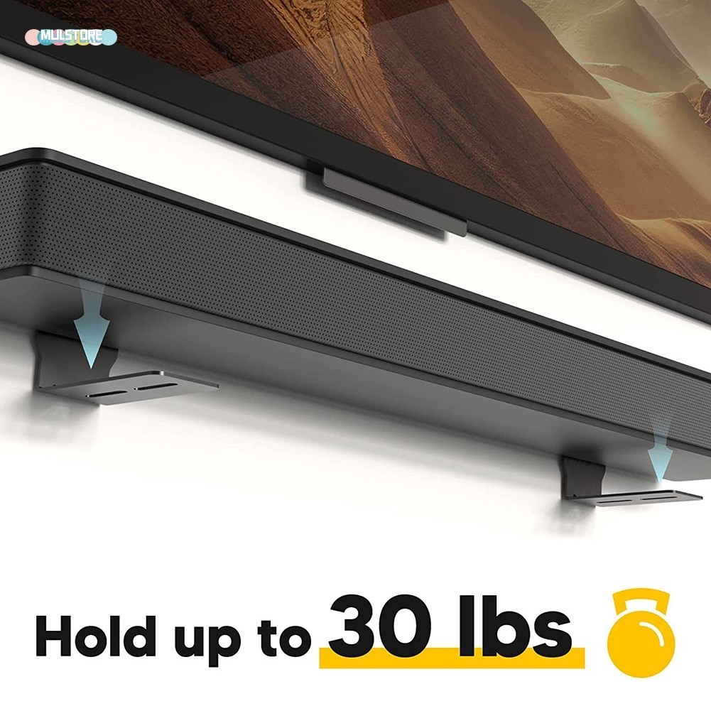 (Mulitibuy) Sound Bar Wall Mount Brackets Easy Installation Anti-Drop ...