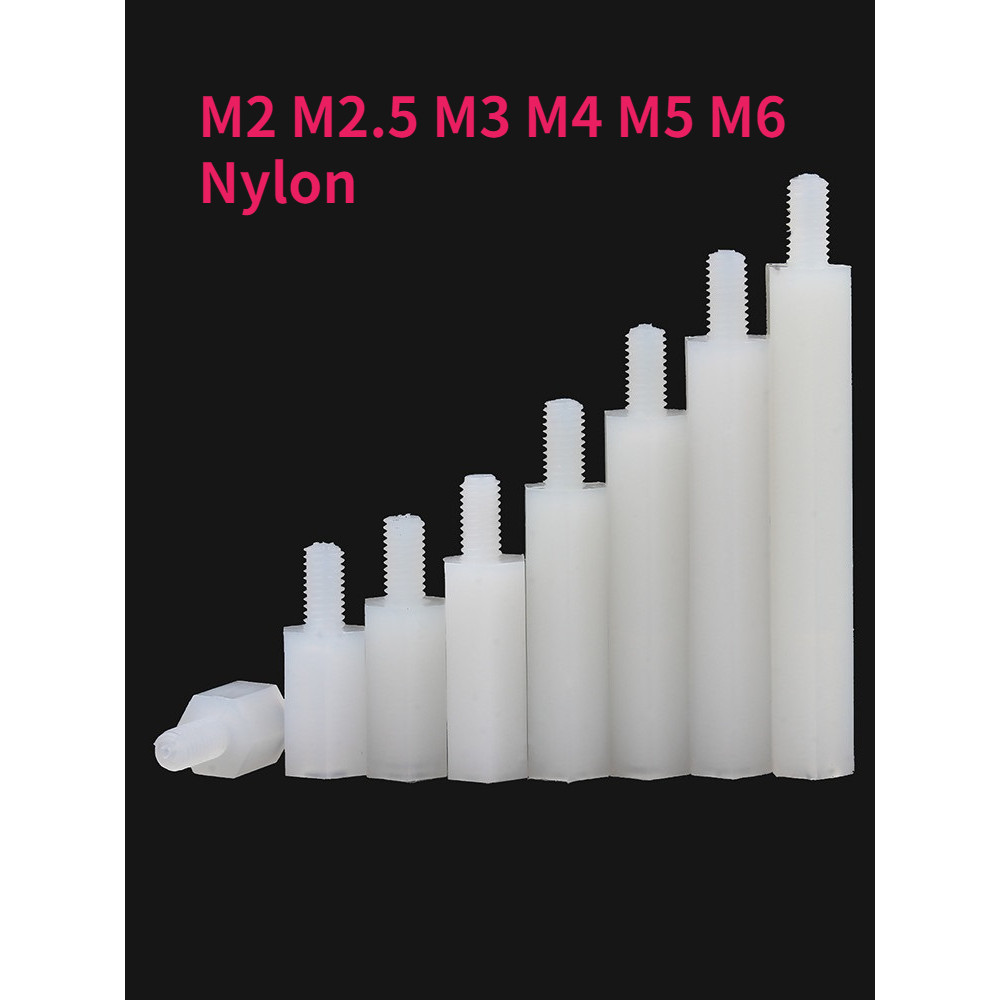 M2 M2.5 M3 M4 M5 M6 PCB Motherboard White Plastic Nylon Hex Hexagon ...