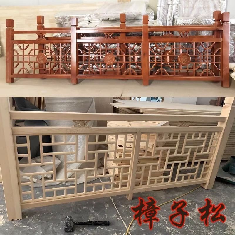 Dongyang Wood Carving Stairs Chinese Style Decoration Antique Solid ...
