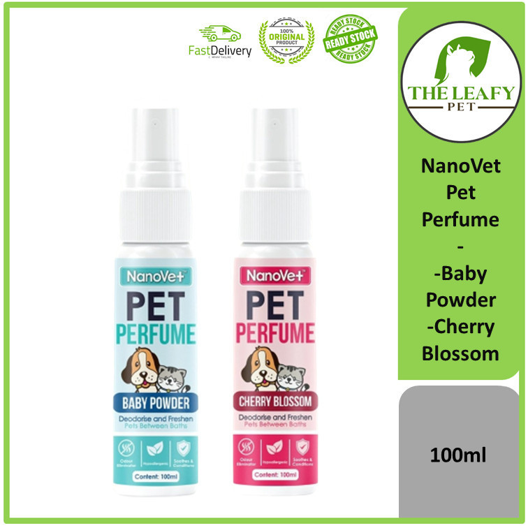 NanoVet Pet Perfume Spray for Cat & Dog Baby Powder / Cherry Blossom ...