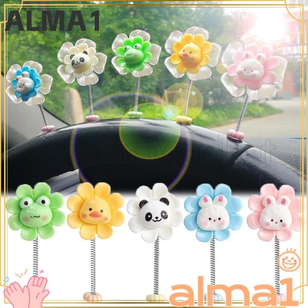 ALA Dashboard Decoration, Little Panda Cute Cartoon Car Shaking Spring ...